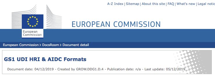 GS1 UDI HRI & AIDC Formats