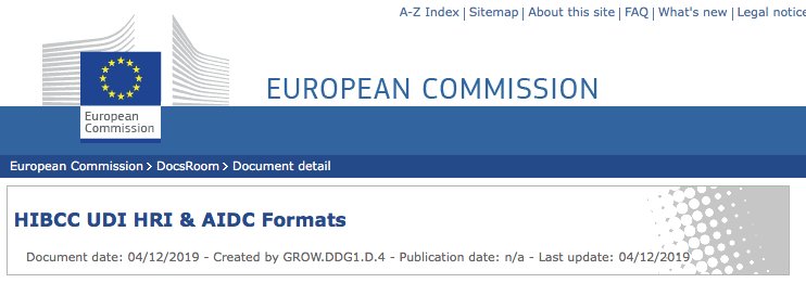 HIBCC UDI HRI & AIDC Formats