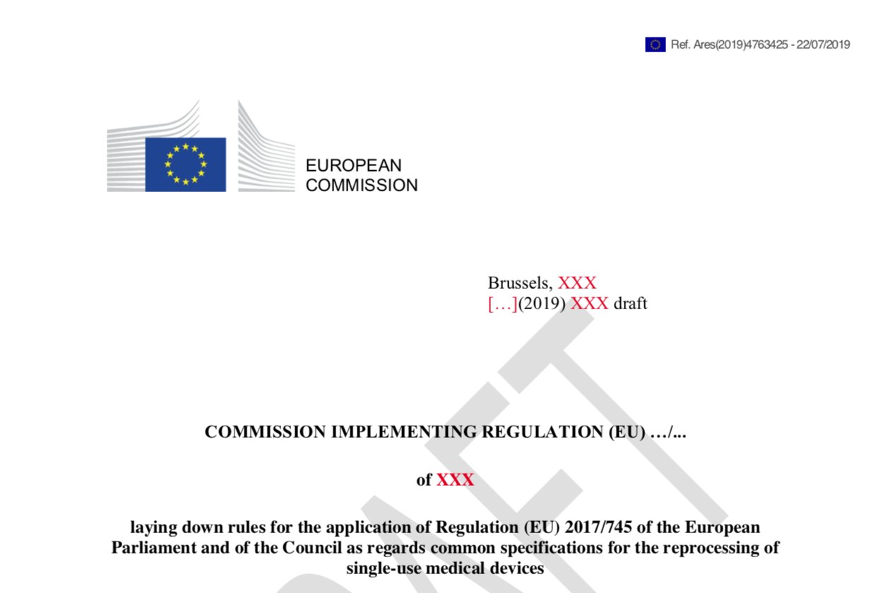 Single-use medical devices - safety and performance requirements for reprocessing